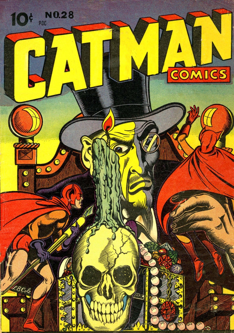CATMAN COMICS No. 28 Golden Age Horror Comic Cover NEW Fine - Etsy