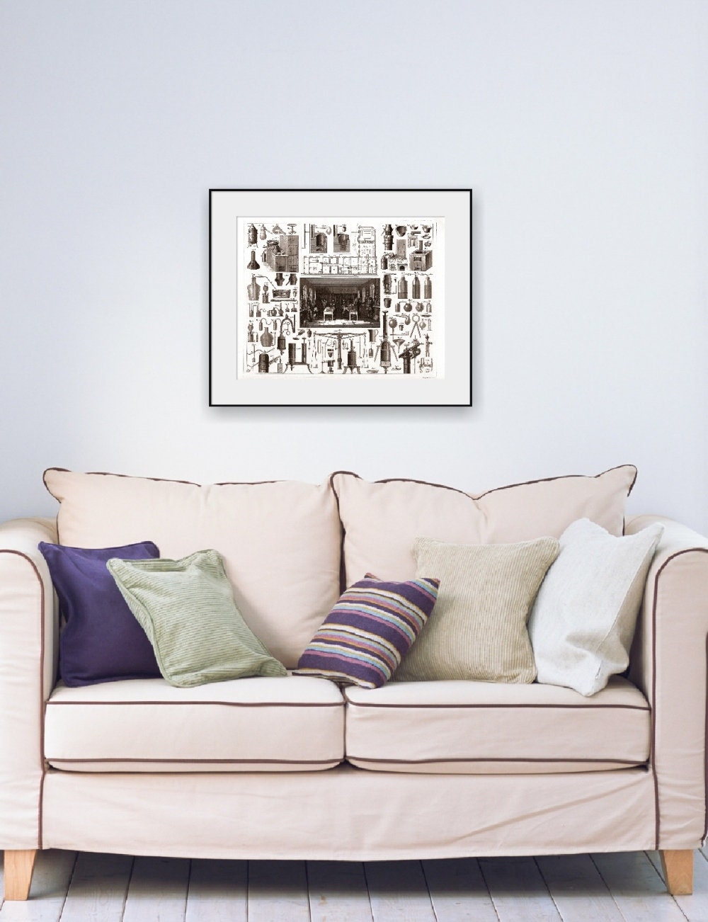 1850 Chemical Laboratory Apparatus Engraving NEW Fine Art - Etsy