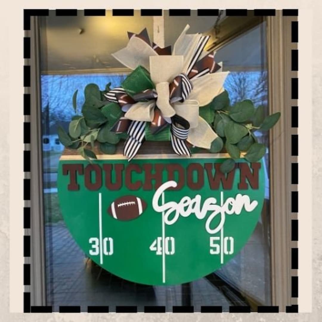 Door Sign Hanger Football Season Home Holiday and Seasonal Decor - Etsy