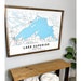 Lake Superior Wood Map Sign , Custom Lake Map Home Decor White Style ...