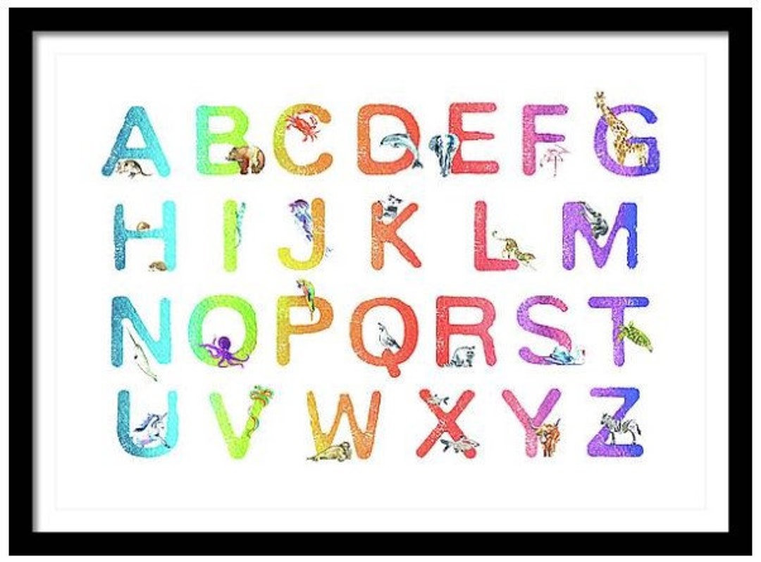 Alphabet Art - Download & Print - Original Watercolor Artwork - Set of ...