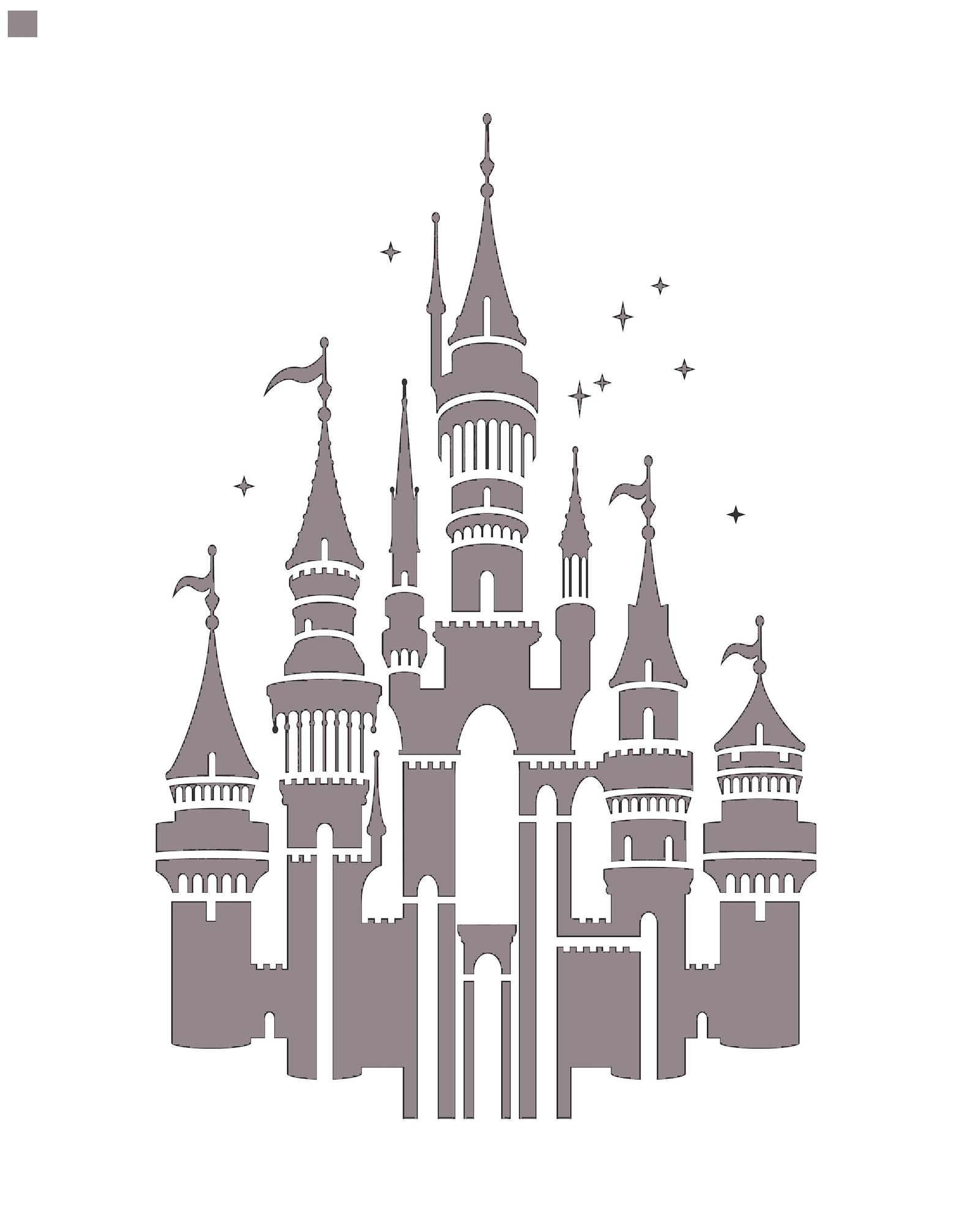 Deluxe Large Magical Castle Wall Stencil Three Sizes - Etsy