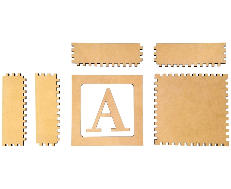 Custom Large Toy 3D Wooden Block Letter Wall Decor *DIY Assembly Kit ...