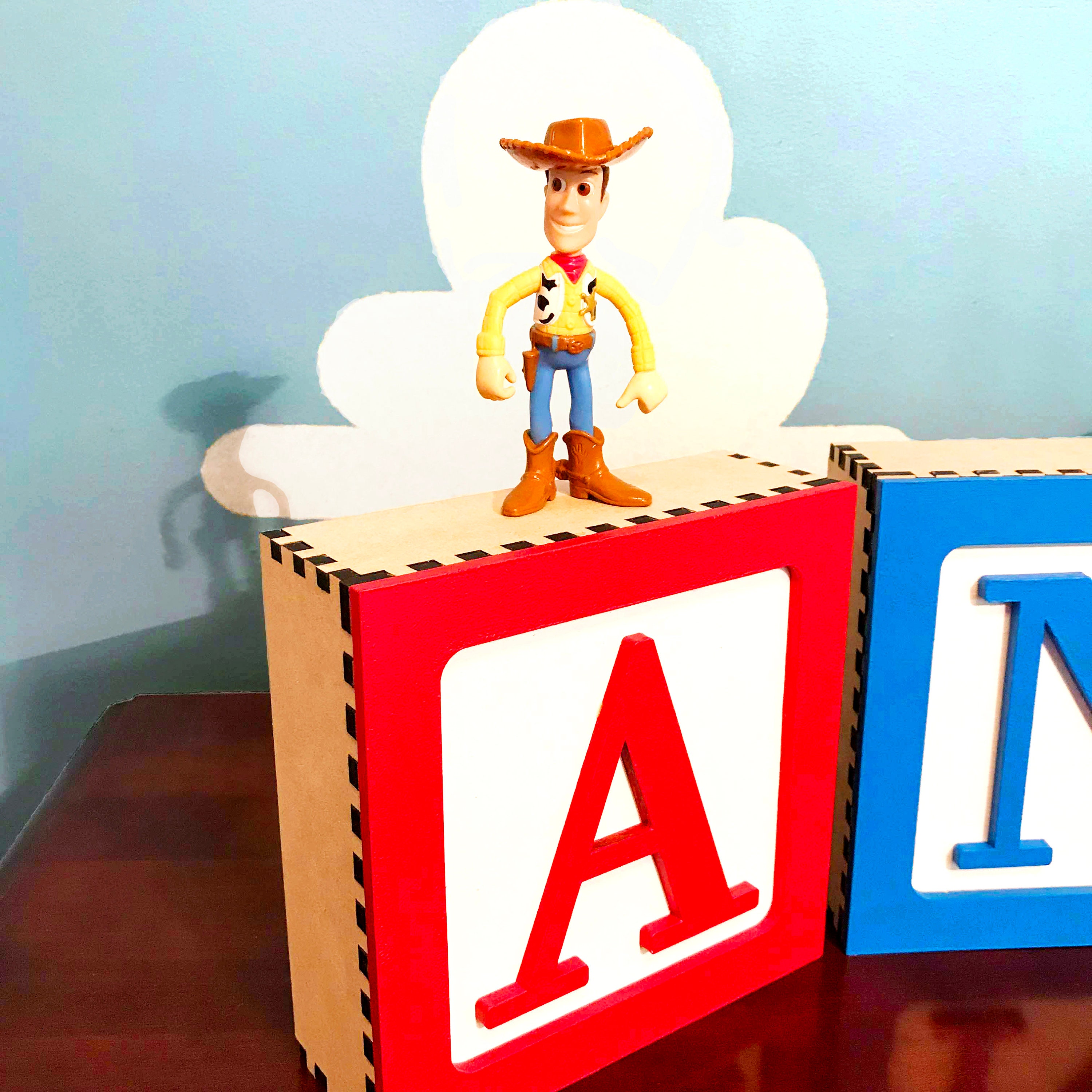 Custom Large Toy 3D Wooden Block Letter Wall Decor *DIY Assembly Kit ...