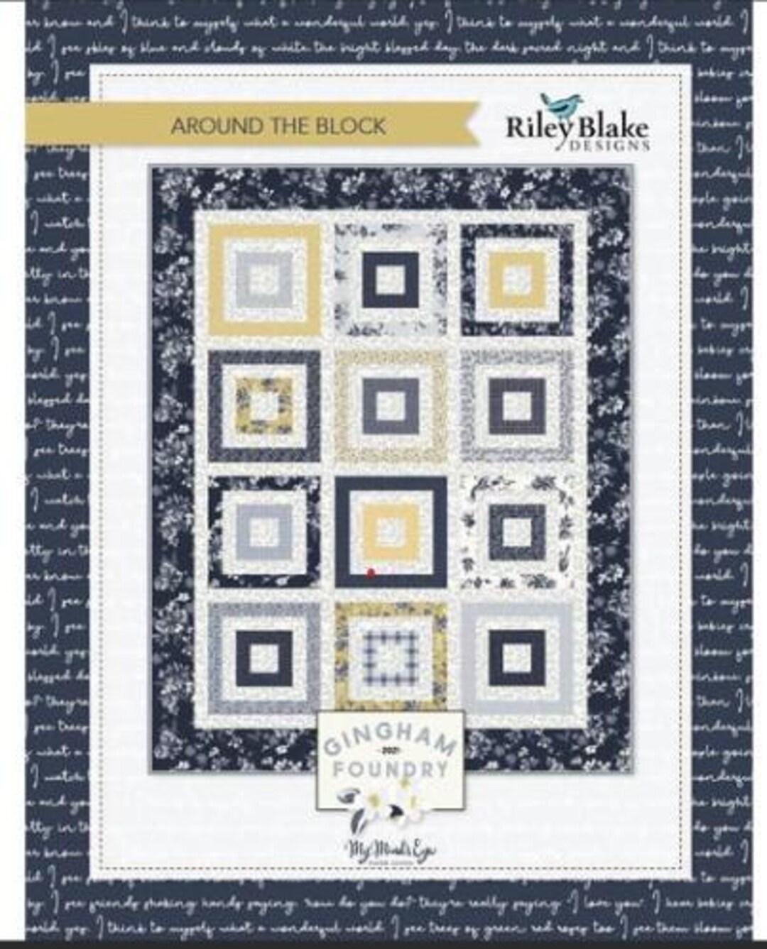 Round the Block Quilt Kit Gingham Foundry Riley Blake 69 X 87 - Etsy