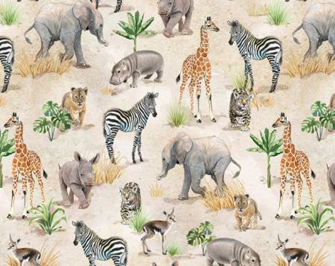 Baby Safari Animals Multi All Over Animals #BSAN 4845 ZZ - Etsy