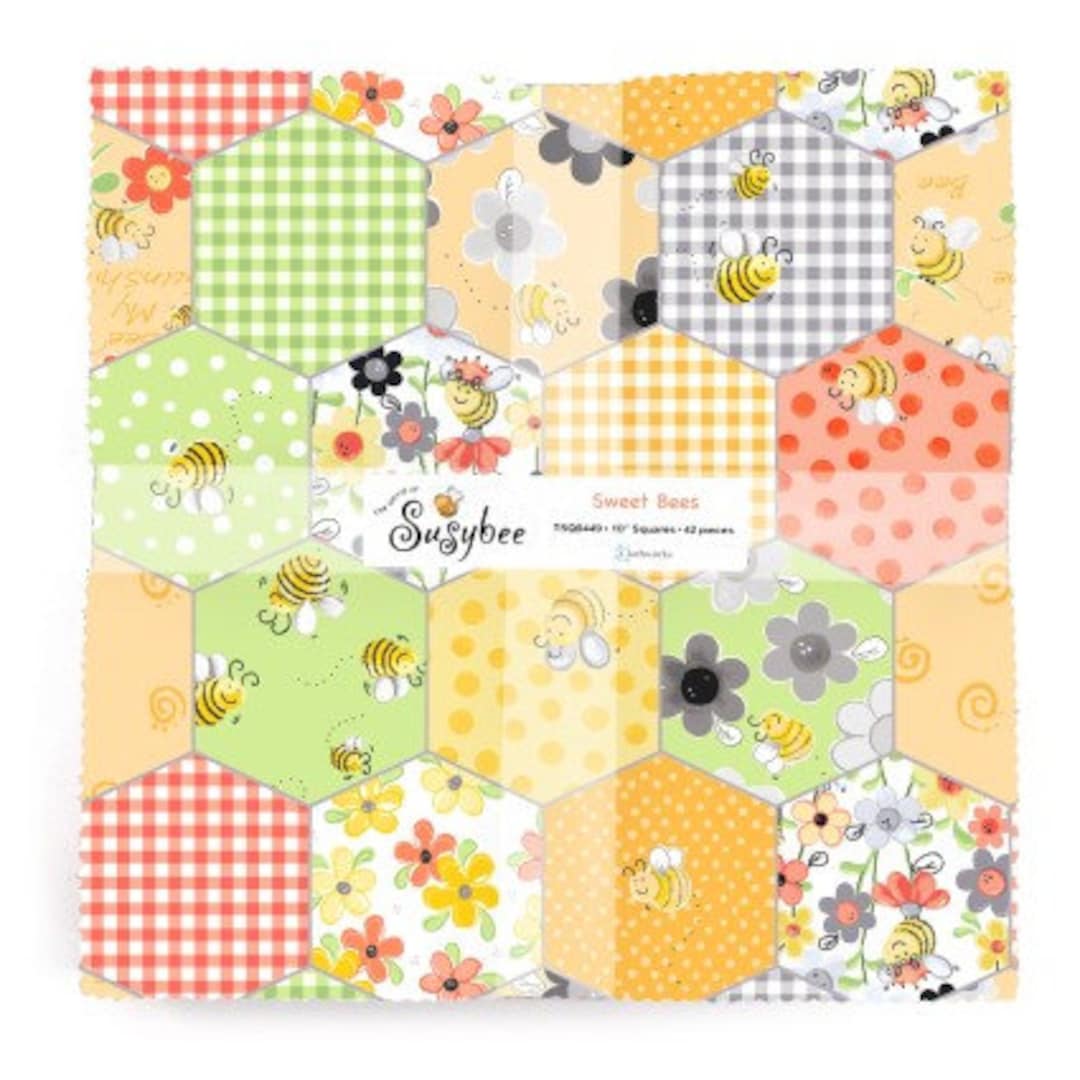 World of Susybee - Sweet Bees 10in Squares, 42 Pieces TSQ0449 - Etsy