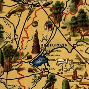 Vintage Pictorial Map of European Russia, 1903, Historical Poster - Etsy