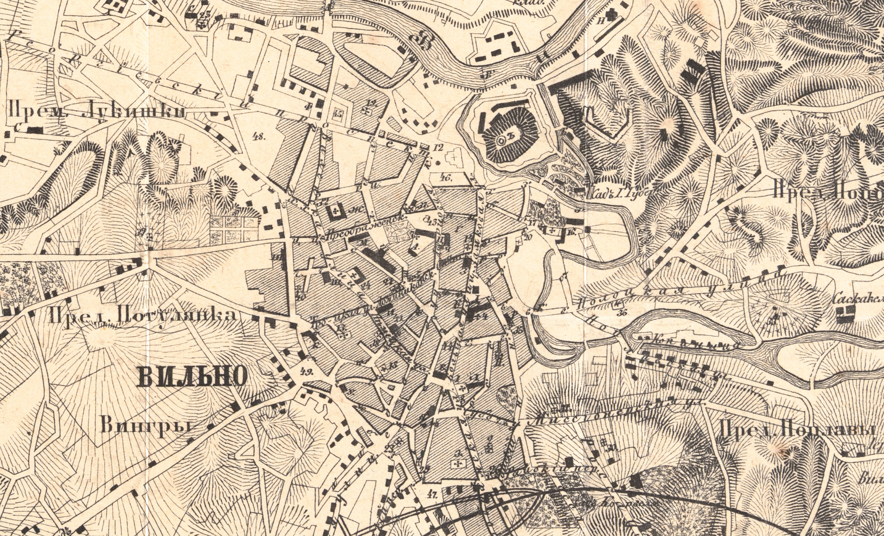 Vilnius / Wilna / Vilnja / Wilno / Vilno Vintage City Map on - Etsy