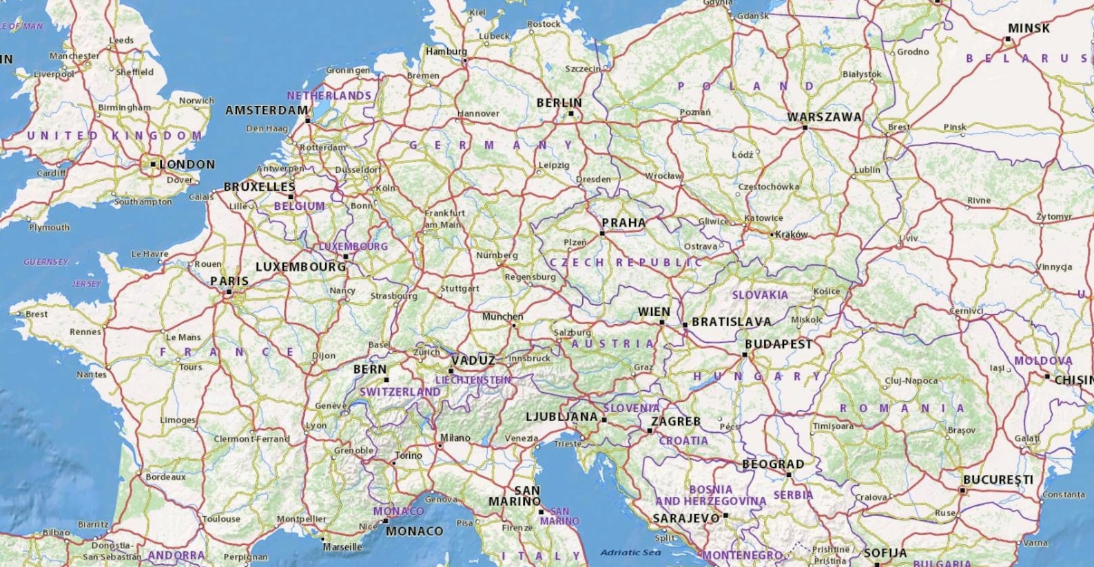 Digital Modern Roads World Map, High Dimensions World Map, Colorful ...