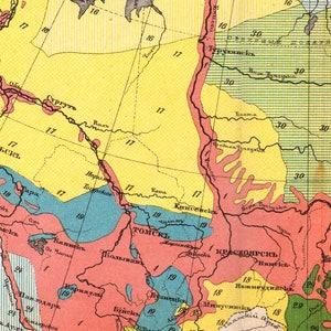 Vintage Russia Map Poster, 1877 Ethnographic Art Print - Etsy