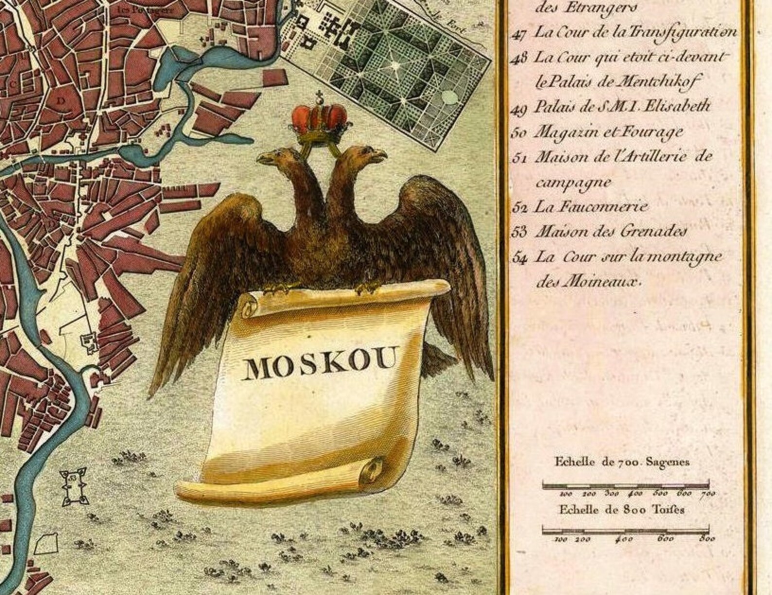 Moscow 1783 Map Poster, Vintage Russia City Plan (unframed) - Etsy