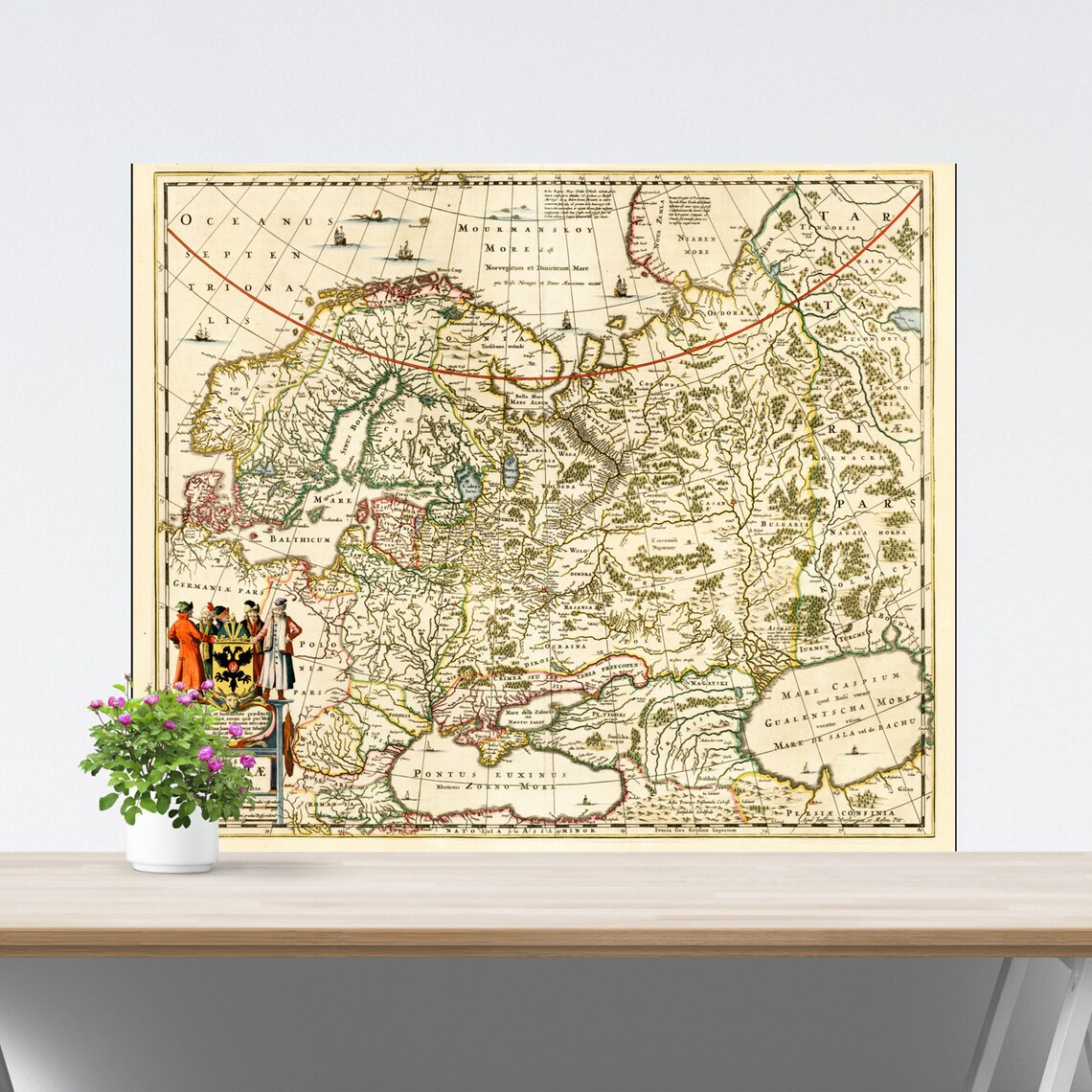 Vintage Historical Map of Russia on Paper. Antique Map. - Etsy