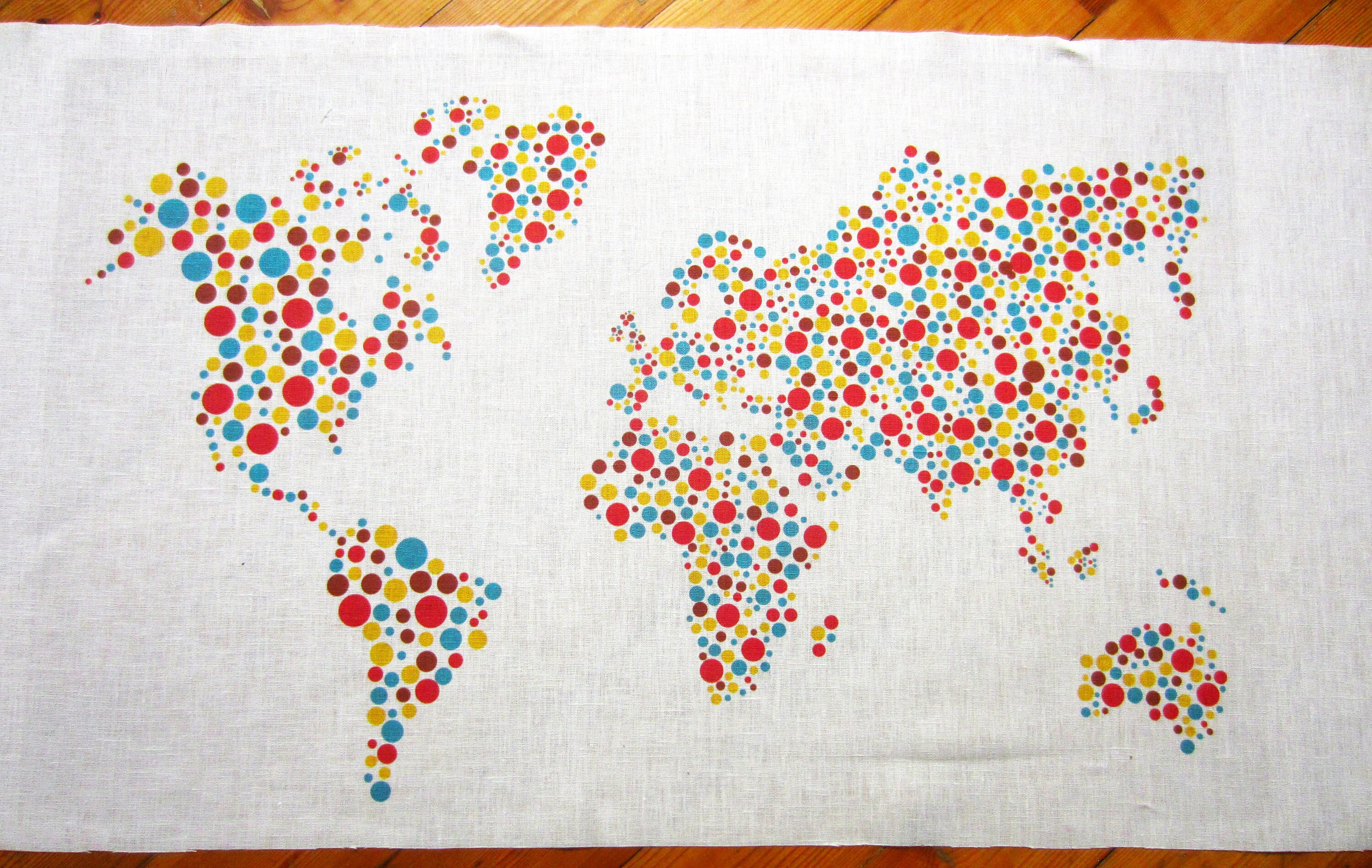 Linen Map Of The World - United States Map