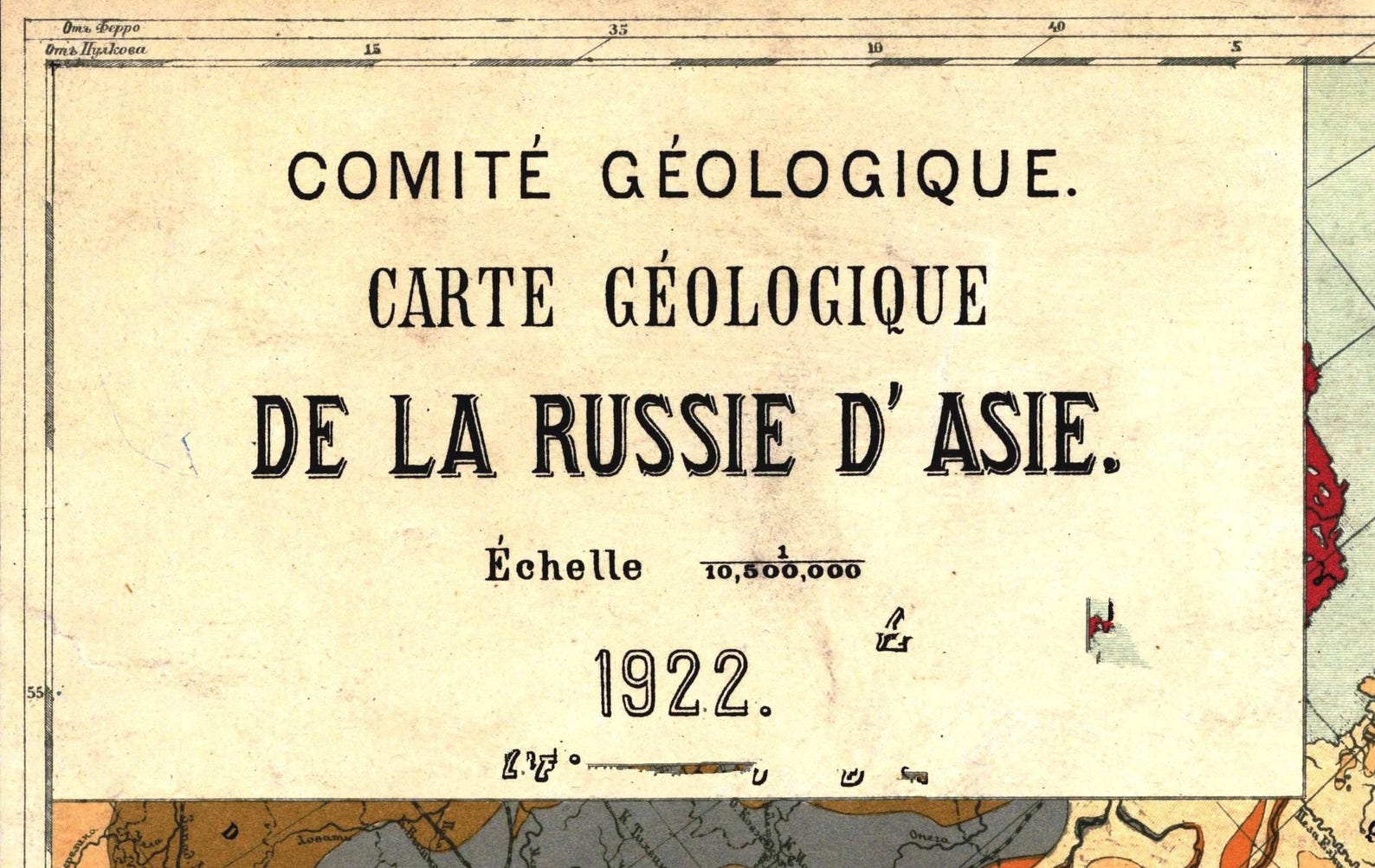 Vintage Colorful Geological Map of Russia 1922 Poster - Etsy