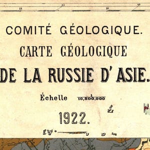 Vintage Colorful Geological Map of Russia 1922 Poster - Etsy