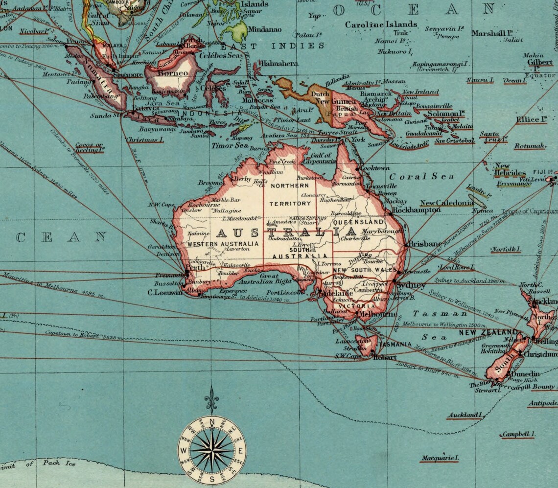 Digital Blue Vintage Atlas World Map Printable Download. Atlas - Etsy