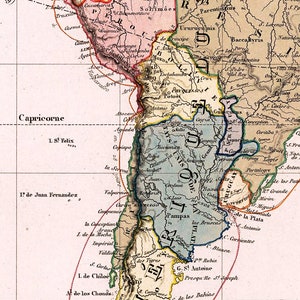 Colorful Digital Vintage Pink World Map Printable Download, Detailed ...