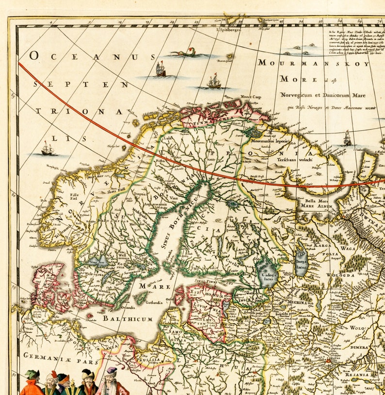 Vintage Historical Map of Russia on Paper. Map Reprint. | Etsy