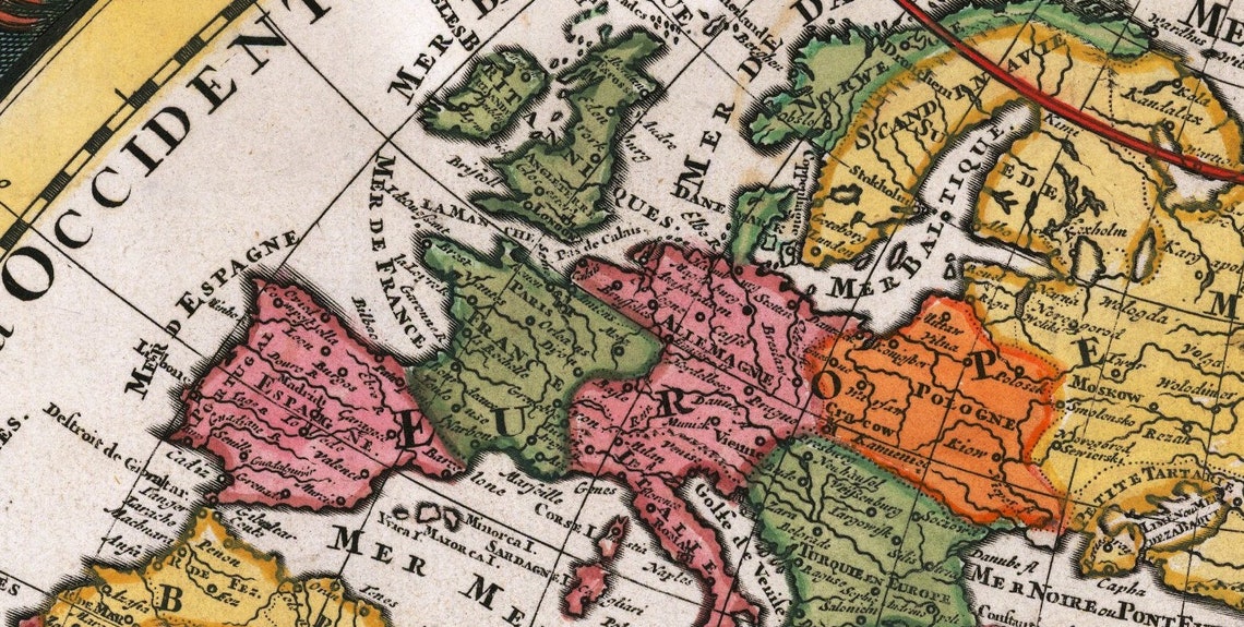 Vintage World Map Printable: Detailed Bohemian Style (digital Download ...