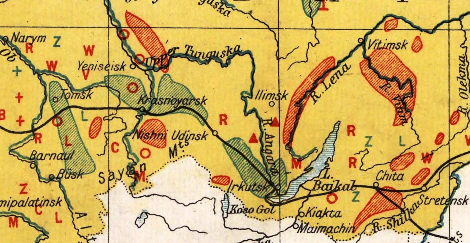 Vintage Yellow Russia Map Poster, 19th Century Eastern Europe - Etsy
