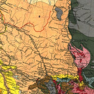 Vintage Colorful Geological Map of Russia 1922 Poster - Etsy