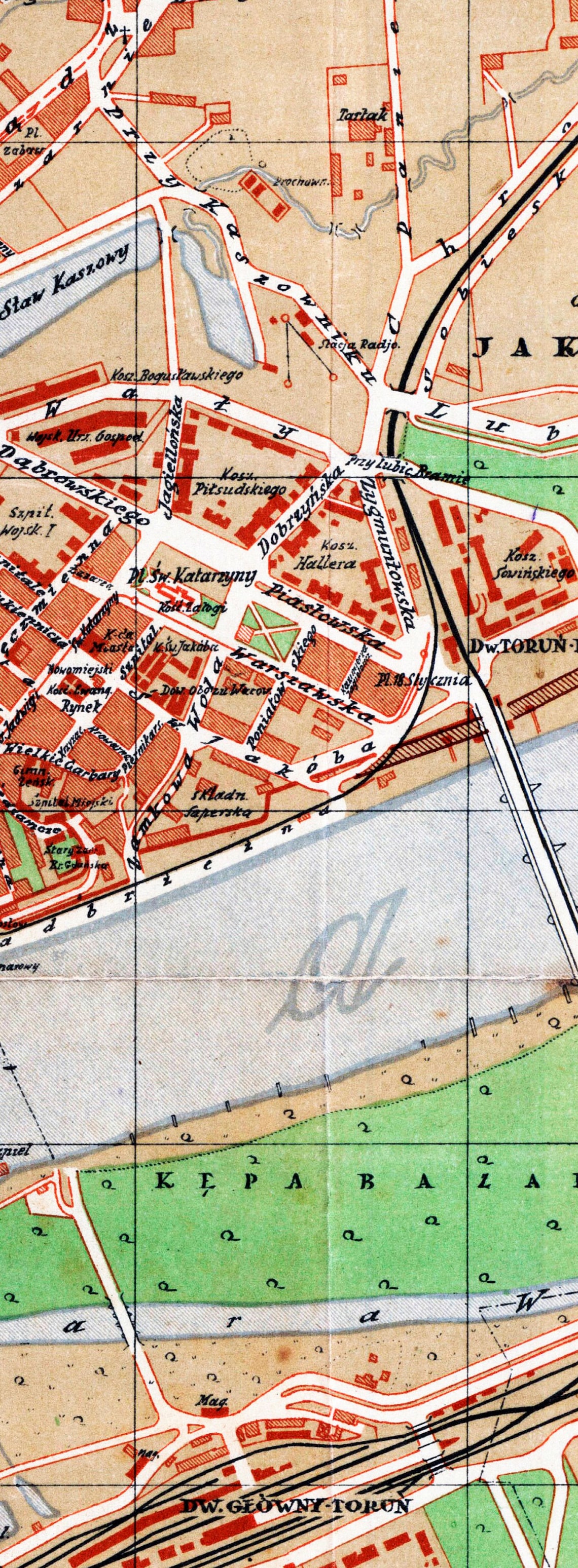 Toruń/ Thorn City Map Poster on Paper 1921. Different Sizes. | Etsy