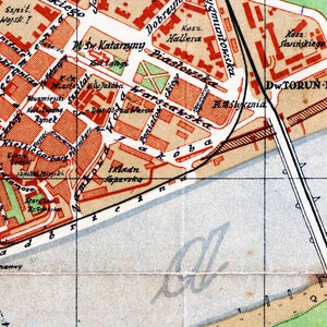 Toruń/ Thorn City Map Poster on Paper 1921. Different Sizes. Poland ...