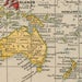 Digital Red-yellow Vintage World Map Printable Download. Vintage World ...