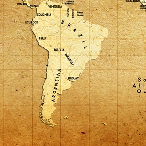 Digital Modern-vintage Map Printable Download. Vintage Style World Map ...