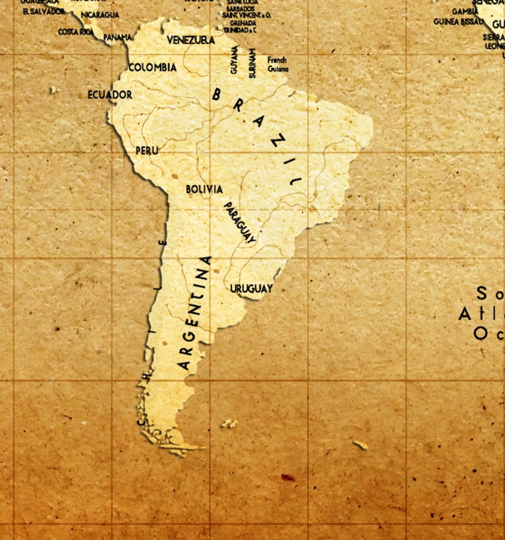 Digital Modern-vintage Map Printable Download. Vintage Style - Etsy