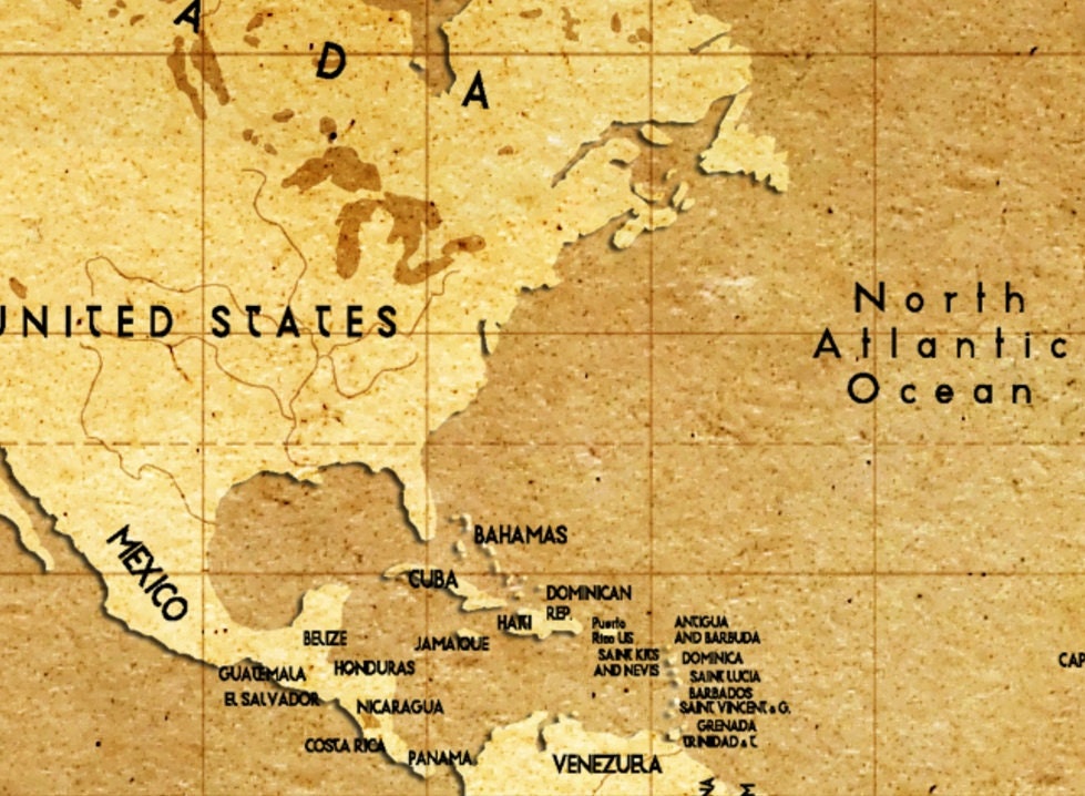 Digital Modern-vintage Map Printable Download. Vintage Style - Etsy