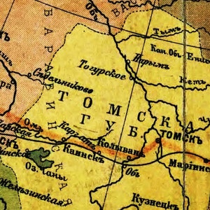 Vintage Russia Map on Paper 1903, Imperial Russia Map, Historical ...