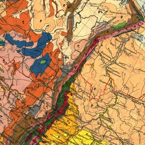 Vintage Colorful Geological Map of Russia 1922 Poster - Etsy