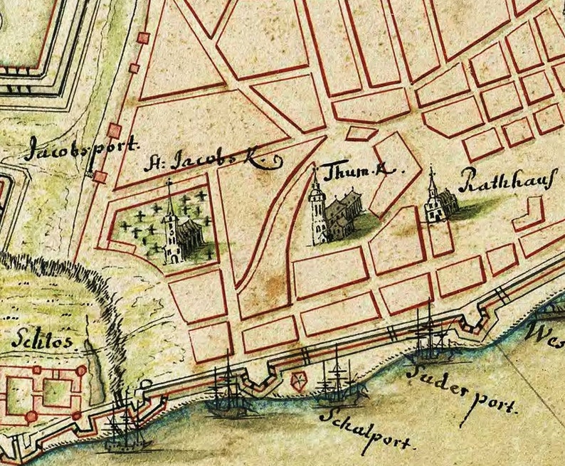 Vintage Ryga / Riga City Map on Paper. Antique Map on Paper. - Etsy