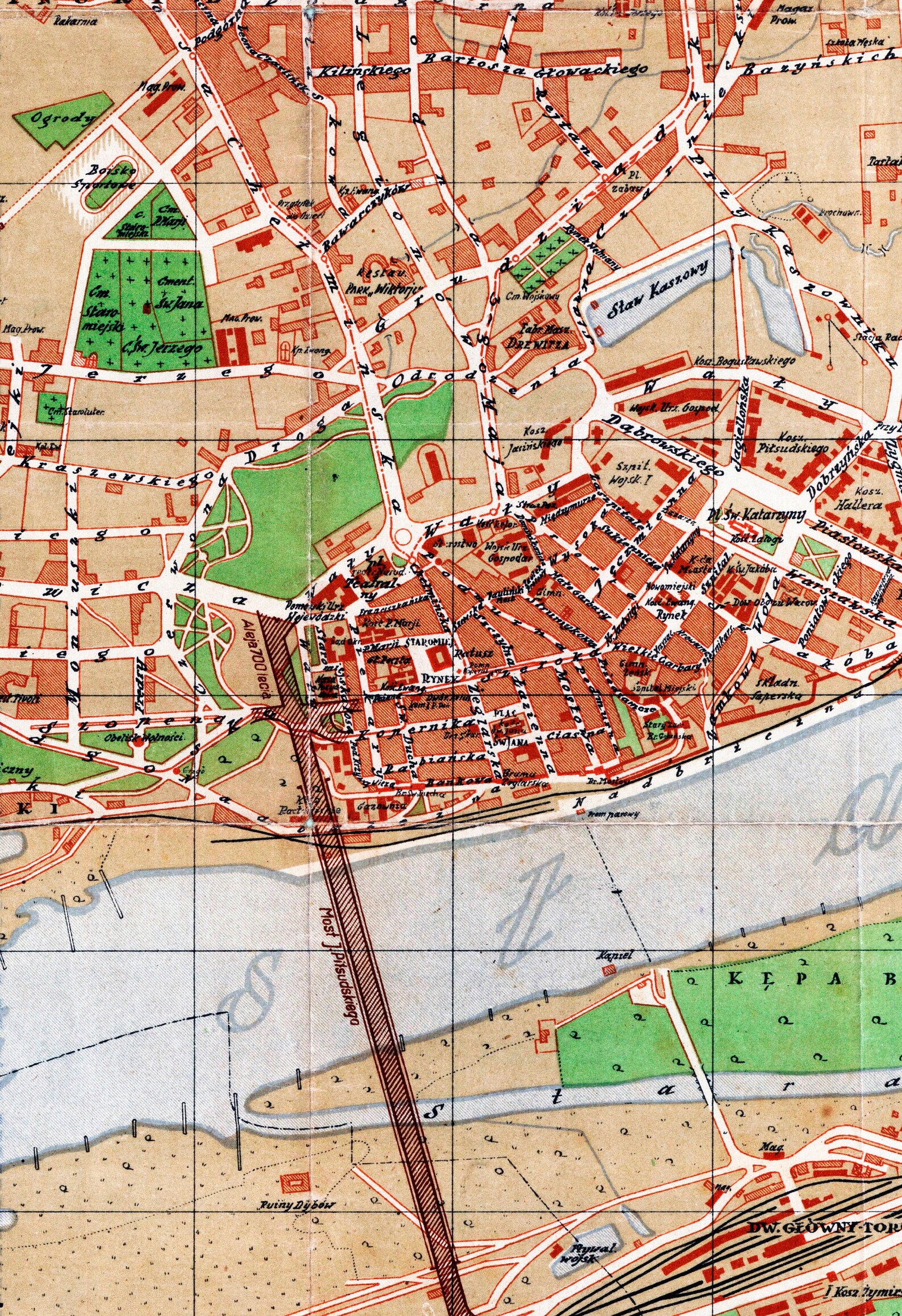 Toruń/ Thorn City Map Poster on Paper 1921. Different Sizes. | Etsy