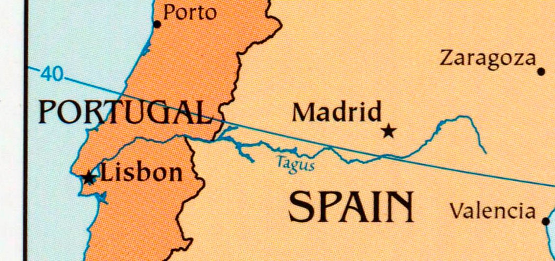 Tagus River Map Europe
