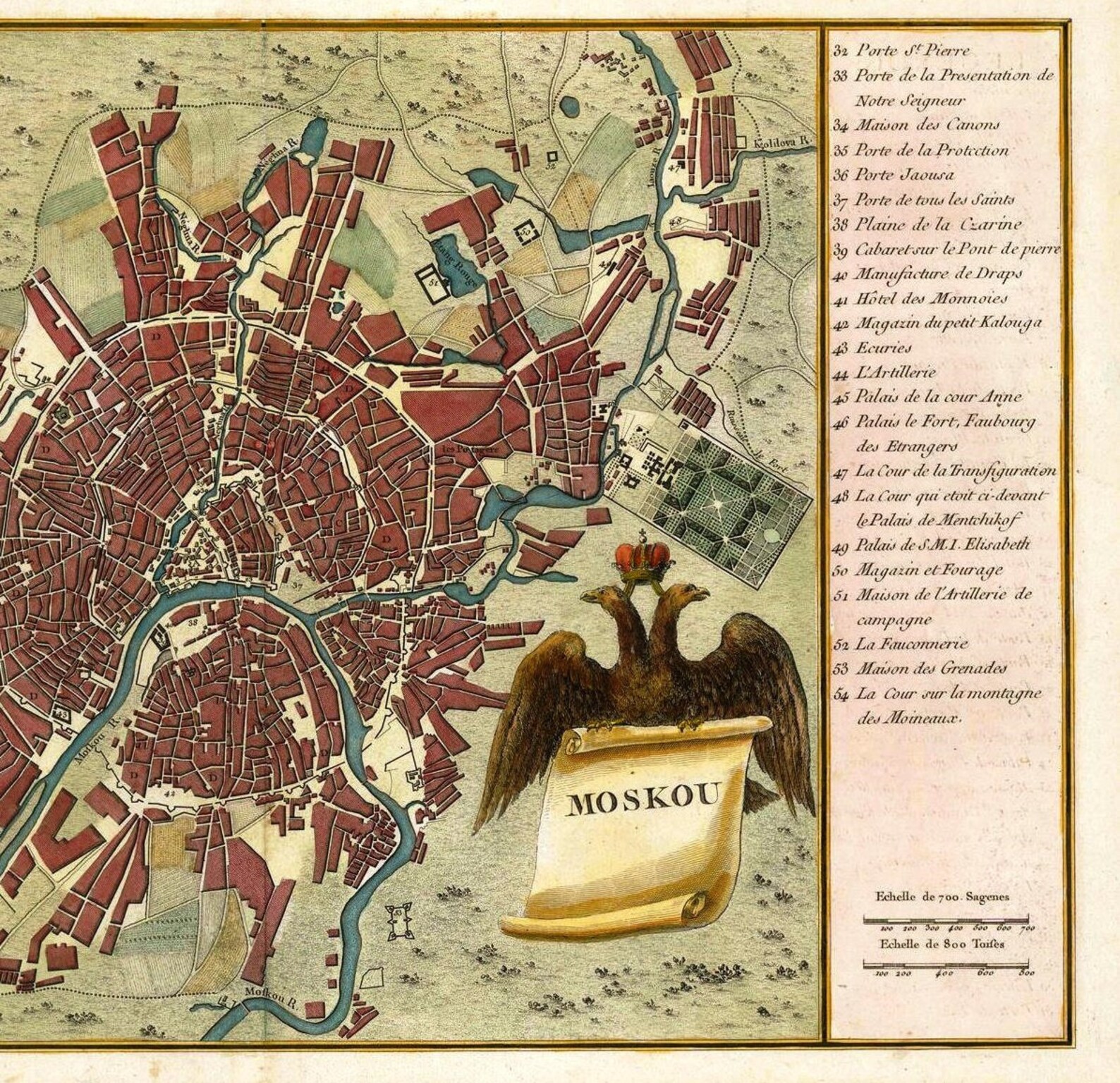 Moscow 1783 City Map Poster on Paper. Russia Historical City - Etsy