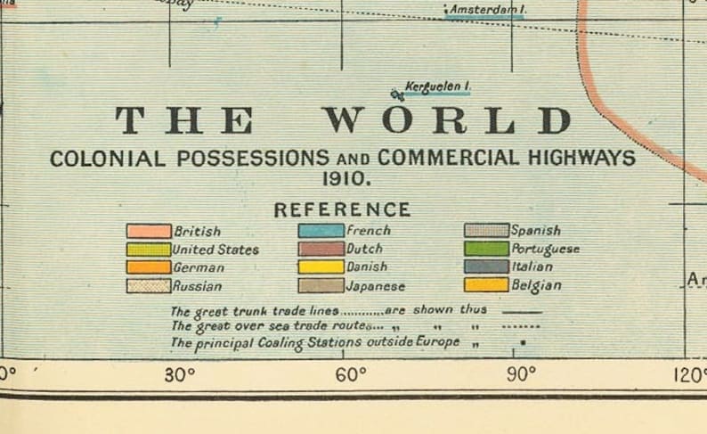 Digital Atlas World Map Printable Download. Vintage Colorful - Etsy Canada