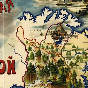 Vintage Pictorial Map of European Russia, 1903, Historical Poster - Etsy