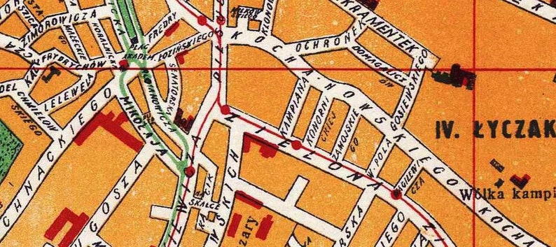 Lwów/ Lviv/ Lemberg City Map Poster on Paper. Historical City Map ...