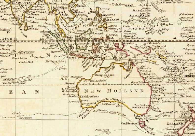 Digital Vintage Simple World Map Printable Download. Vintage | Etsy