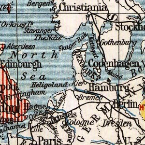 Vintage Yellow Russia Map Poster, 19th Century Eastern Europe - Etsy