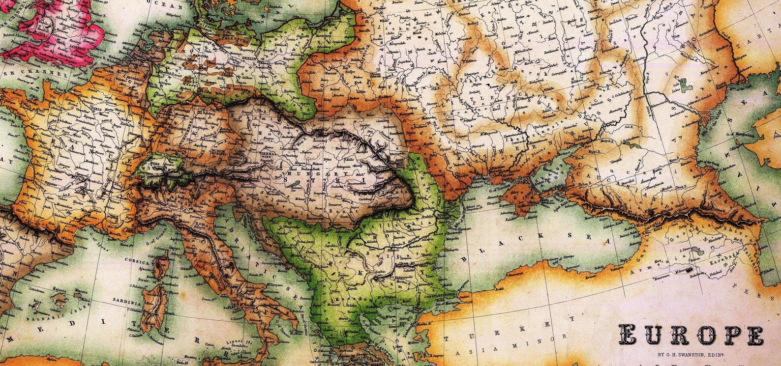 Digital Vintage Europe Map Printable Vintage European Map - Etsy