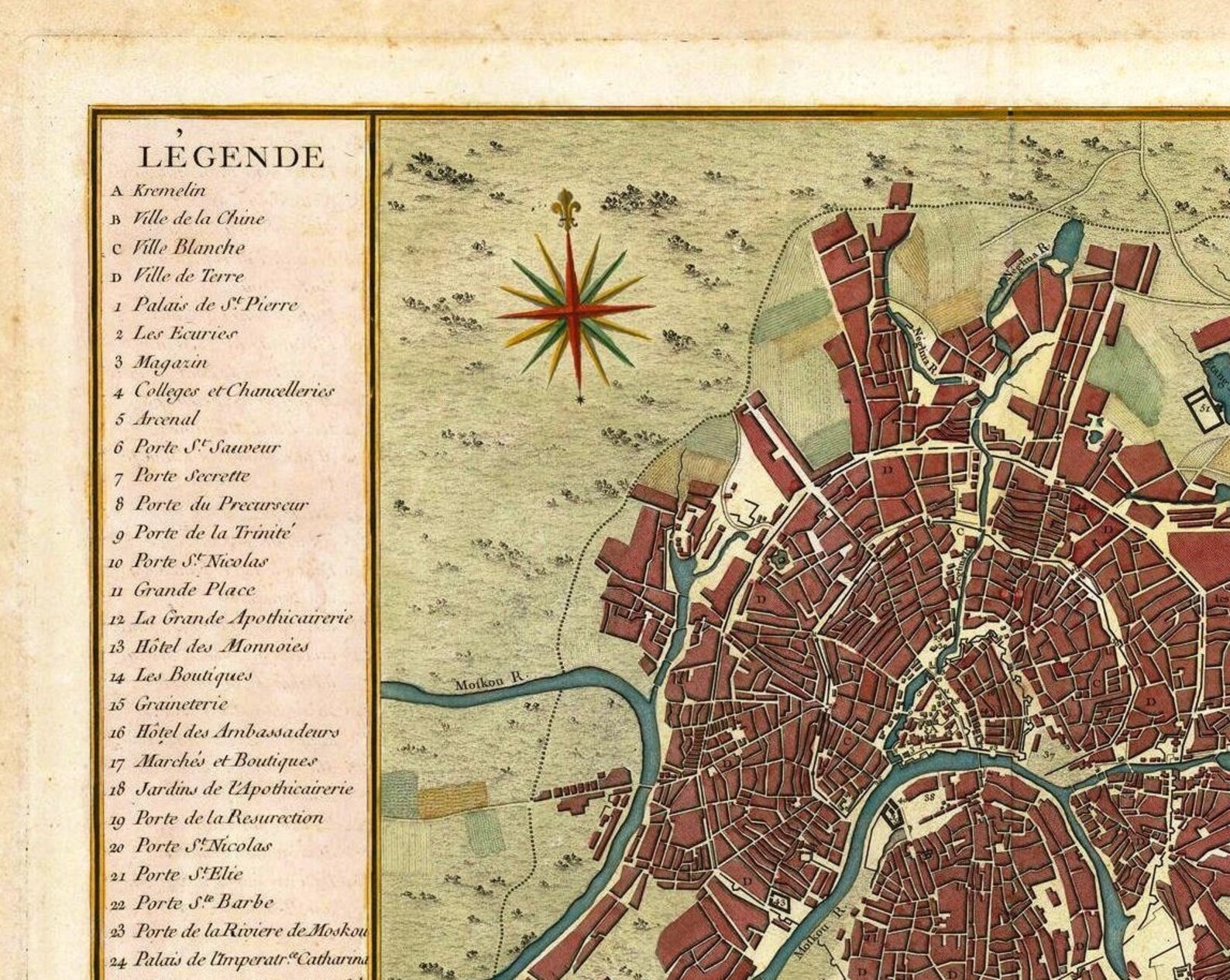 Moscow 1783 City Map Poster on Paper. Russia Historical City - Etsy