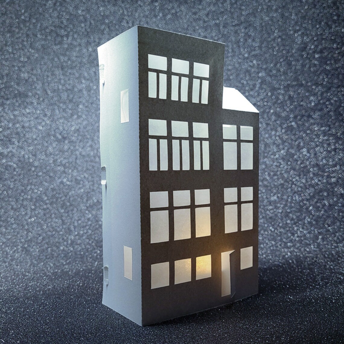 Paper House Latern Cut Files. Amsterdam Houses. Christmas Paper Latern ...