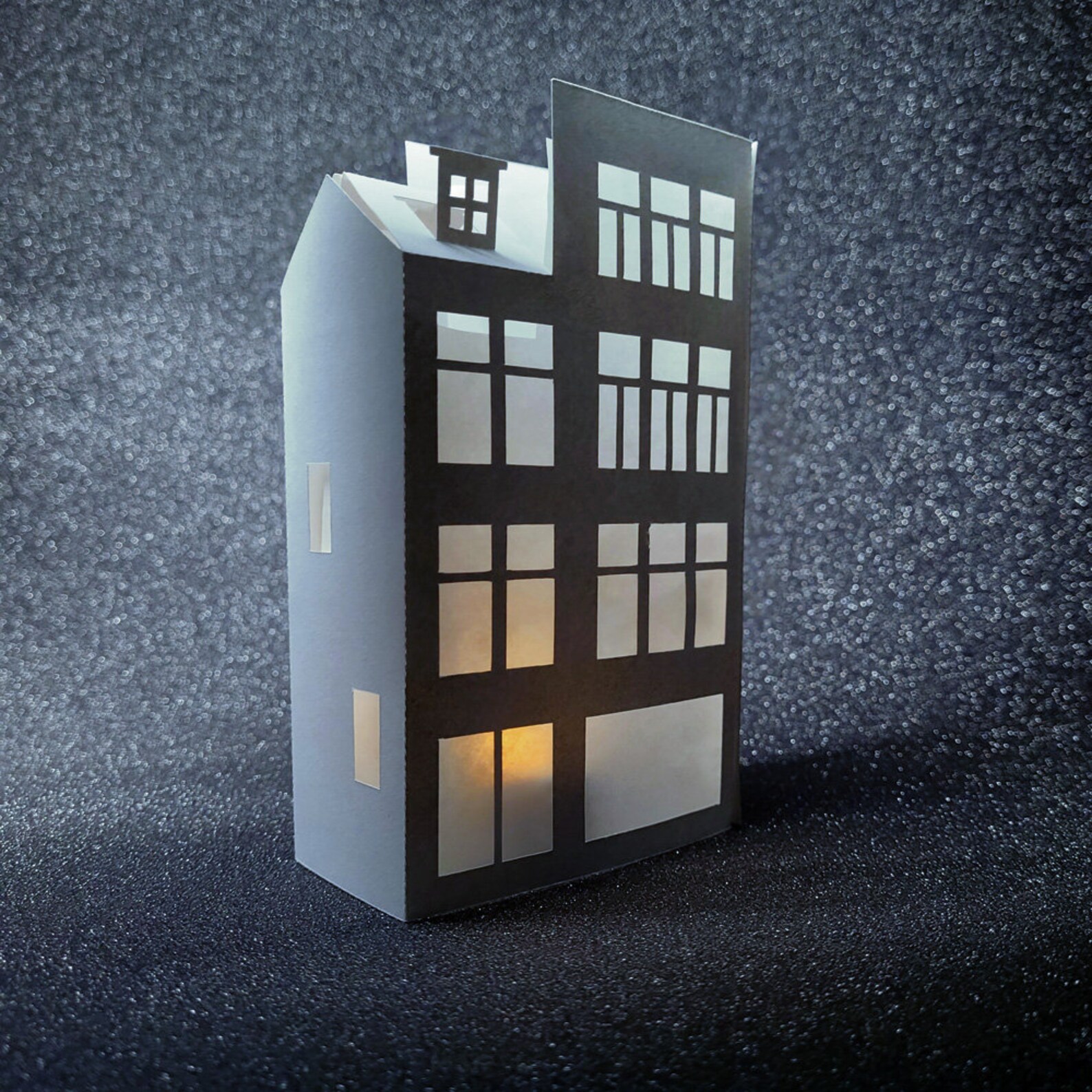 Paper House Latern Cut Files. Amsterdam Houses. Christmas Paper Latern ...