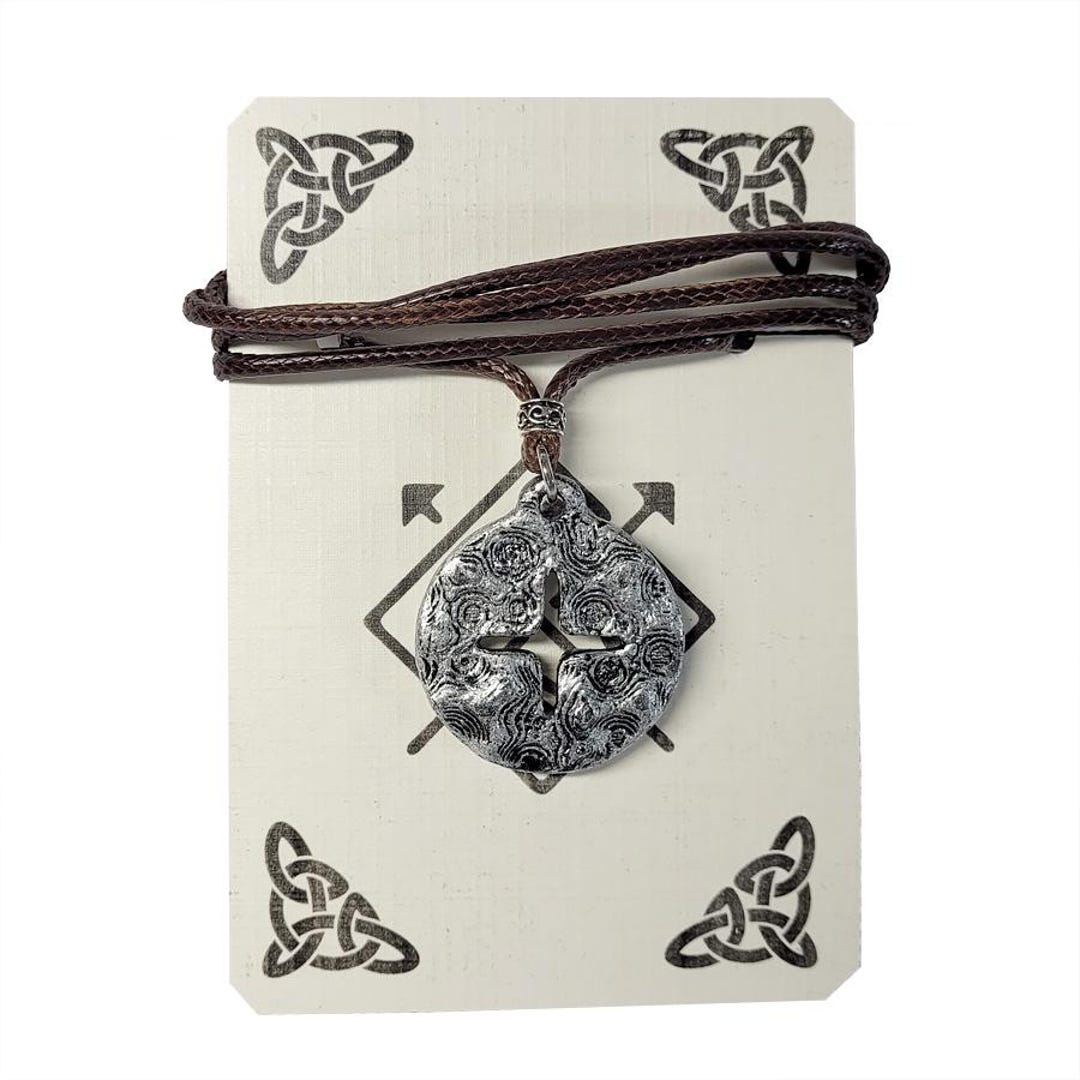 Celtic Ailm Symbol Pendant – Handcrafted Faux Metal Look, 3D Printed ...