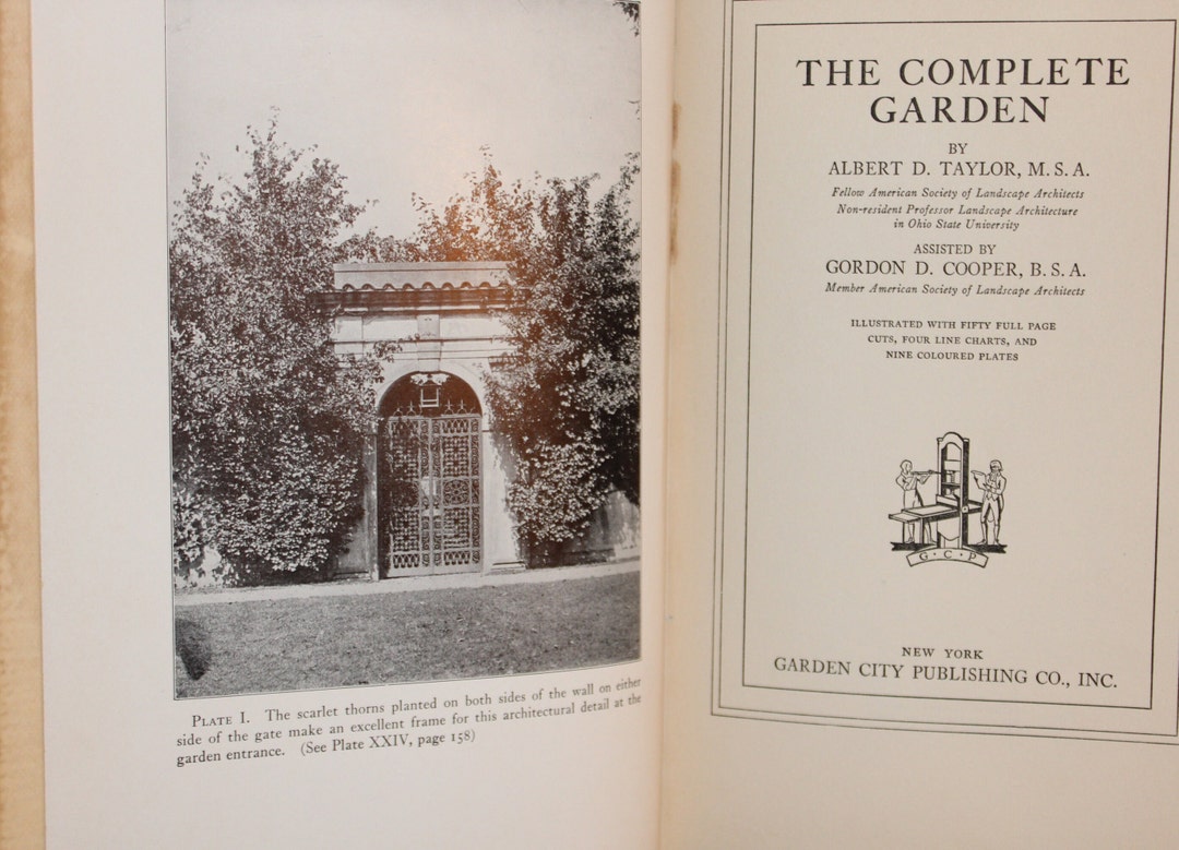 Antique, 1921, the Complete Garden by Albert Taylor, Hard Cover, First ...