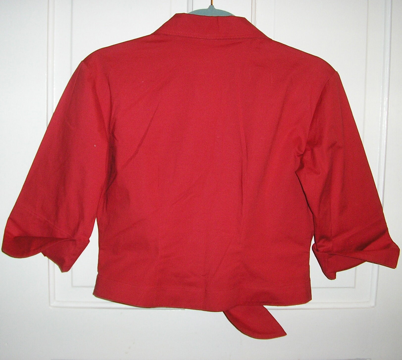 Vintage 90s, Finley, Red Cotton Tie Blouse and Floral Capris, Size 2 ...